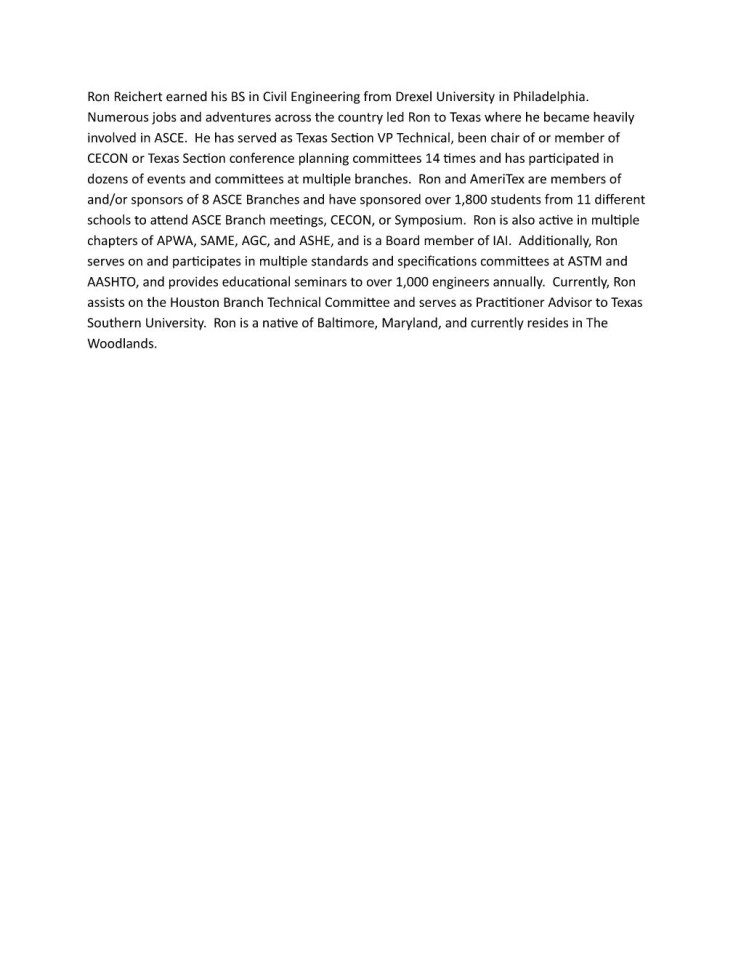 American Society of Civil Engineers, Houston Branch - Meeting/Event ...